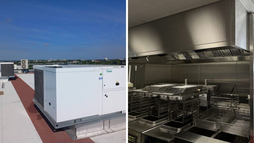 HVAC installation, technical services for fast food in France - TSG